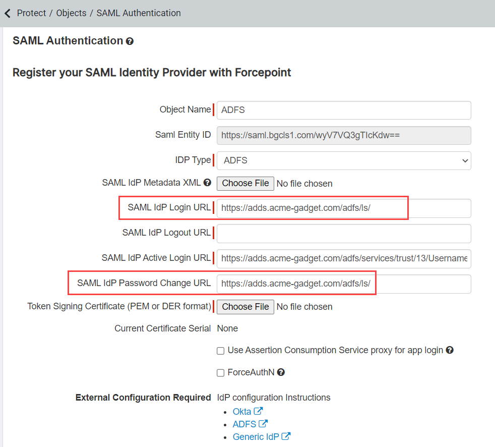 ADFS: Configuring Forcepoint Data Security Cloud | SSE as a SAML SP